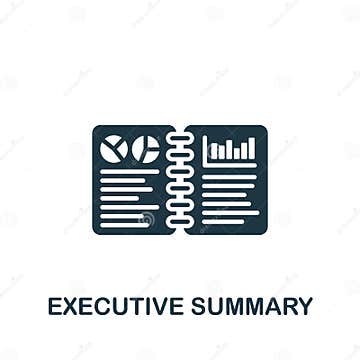 Executive Summary Icon. Monochrome Simple Icon for Templates, Web ...