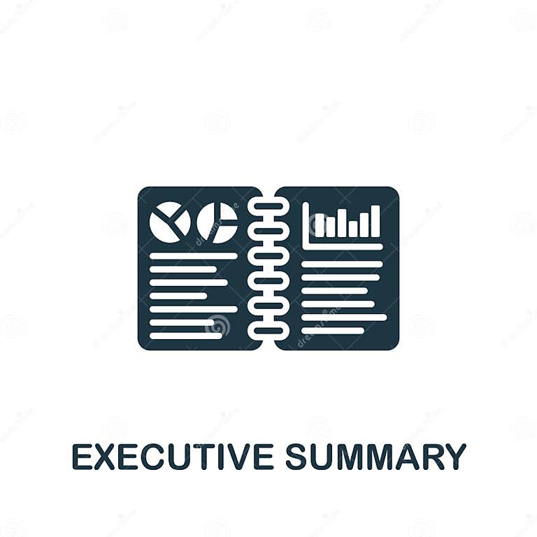 Executive Summary Icon. Monochrome Simple Icon for Templates, Web ...