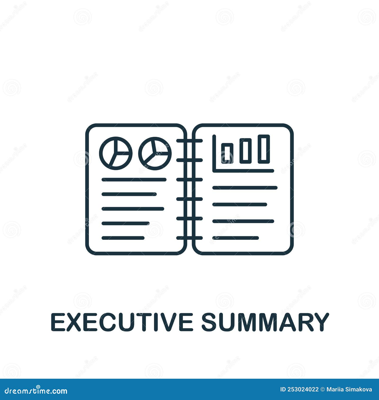 Executive Summary Icon. Monochrome Simple Icon for Templates, Web ...