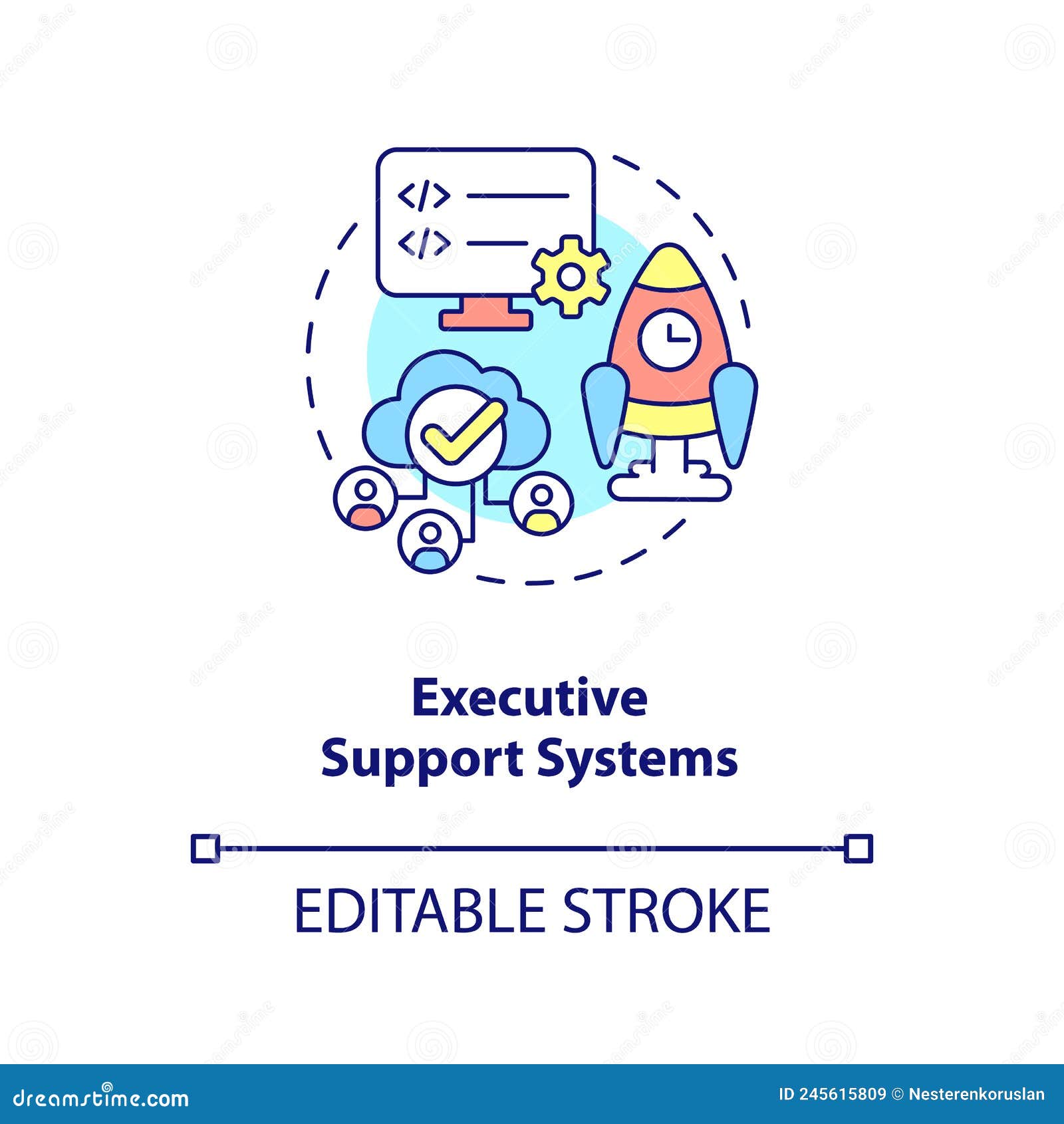 Executive Support Systems Concept Icon Stock Vector - Illustration of ...