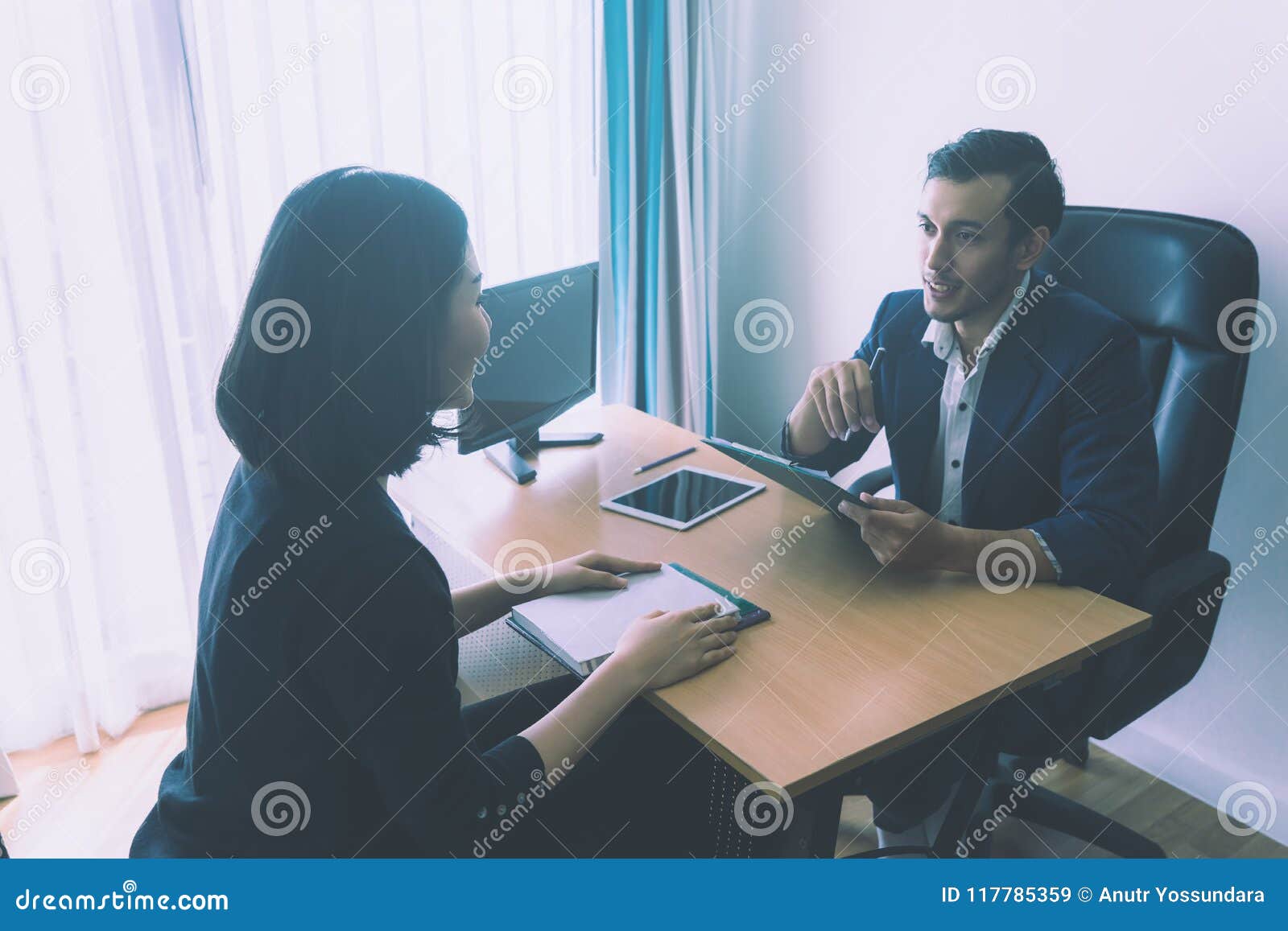 Executive Taking Note in Business Job Interview Stock Image - Image of ...