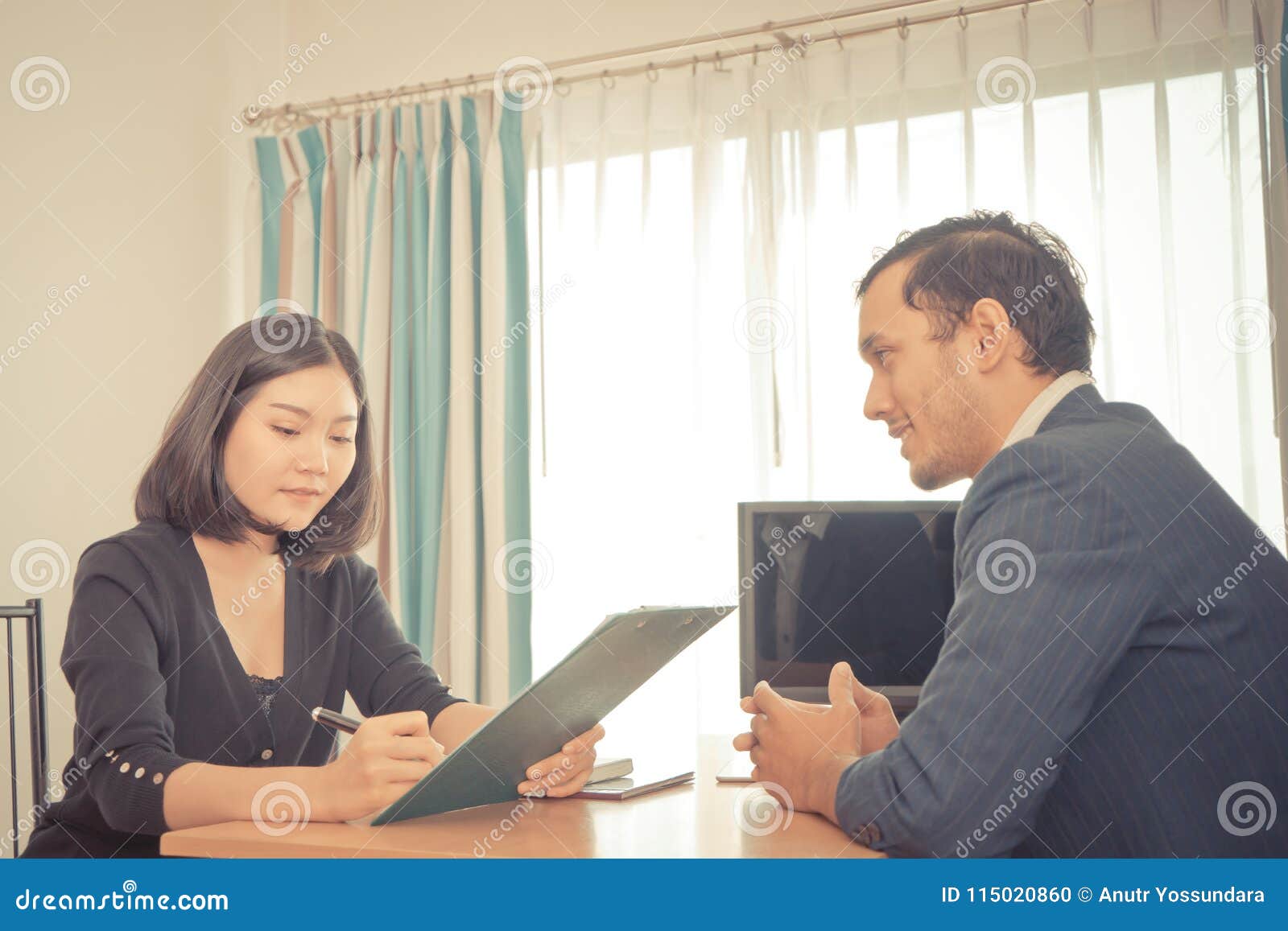 Executive Taking Note in Business Job Interview Stock Photo - Image of ...