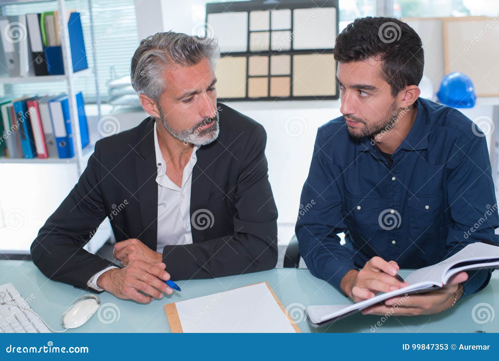 Executive Talking To Worker at Office Stock Image - Image of adult ...
