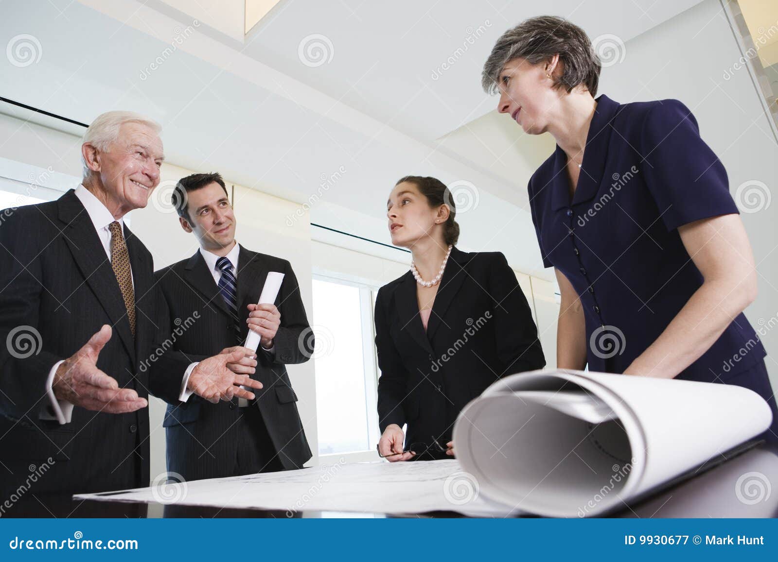 Executive Team Reviewing Plans. Stock Image - Image of marble, designs ...