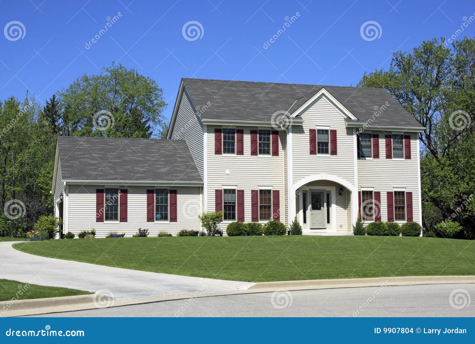 Executive Two Story Estate stock photo. Image of lovely - 9907804