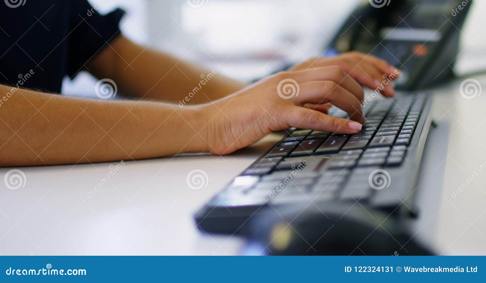 Executive Typing on Keyboard in Office 4k Stock Video - Video of ...