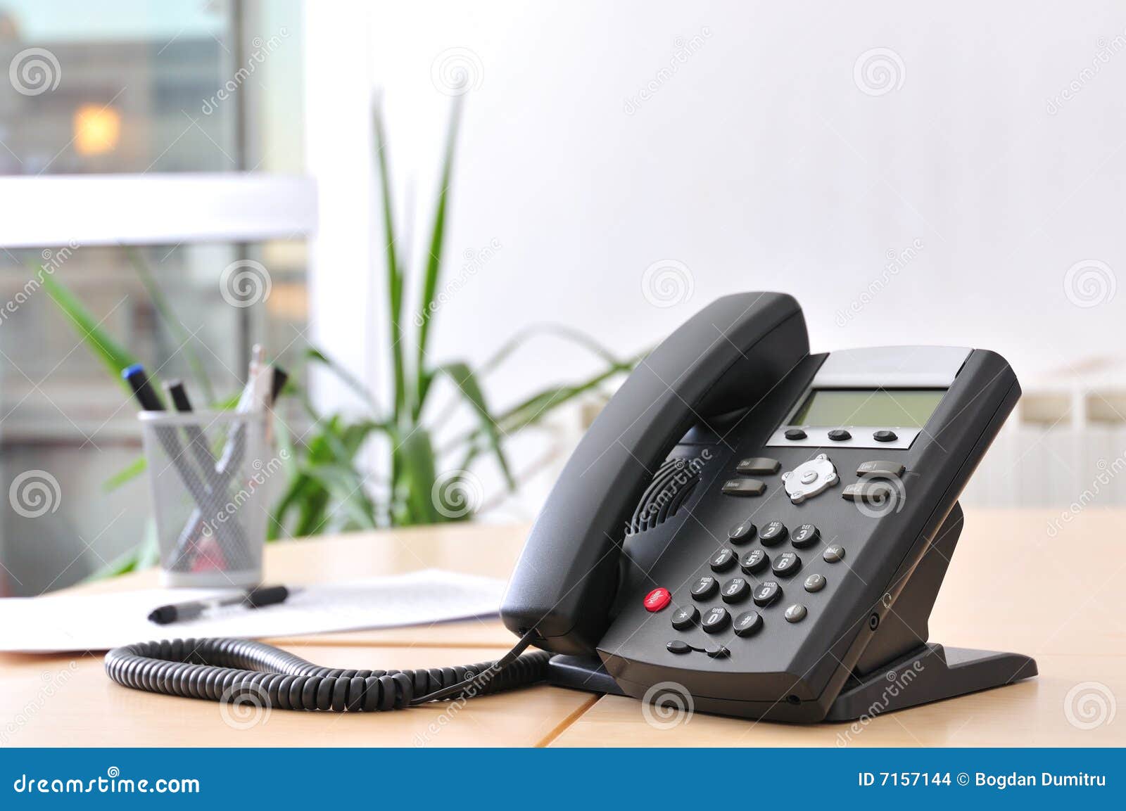 Executive VoIP Phone stock photo. Image of cord, dial - 7157144
