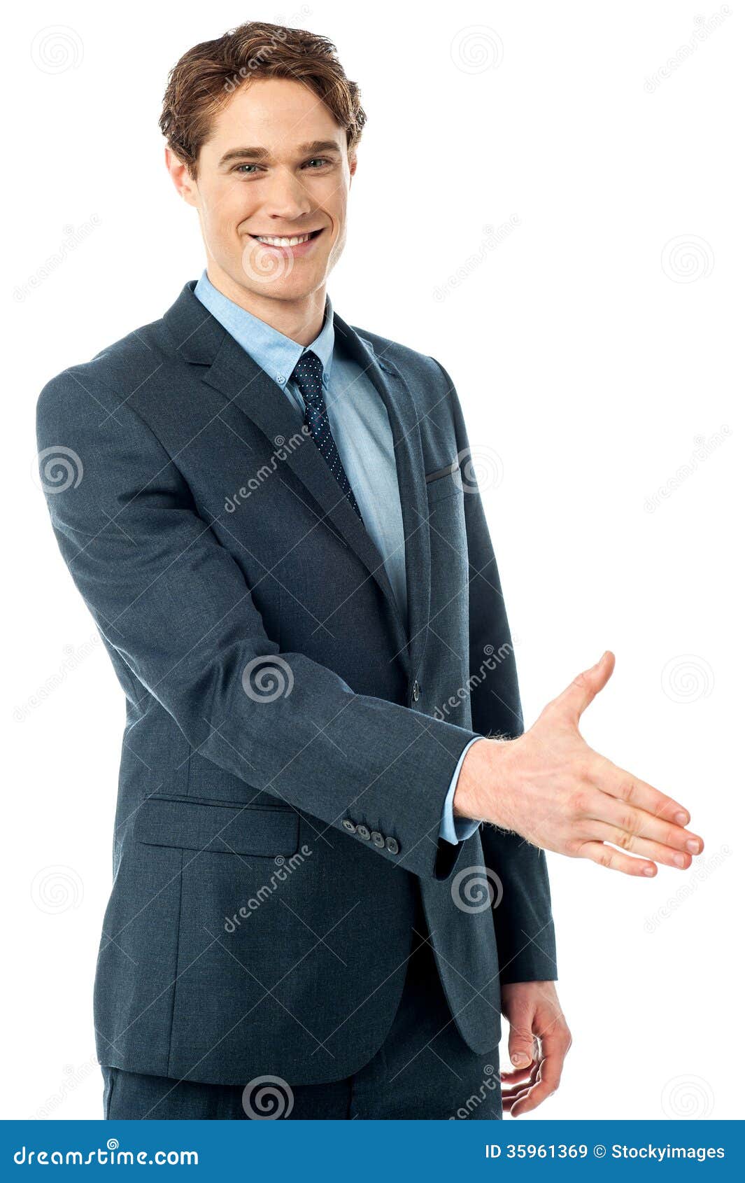 Executive Welcoming You with a Handshake Stock Image - Image of deal ...