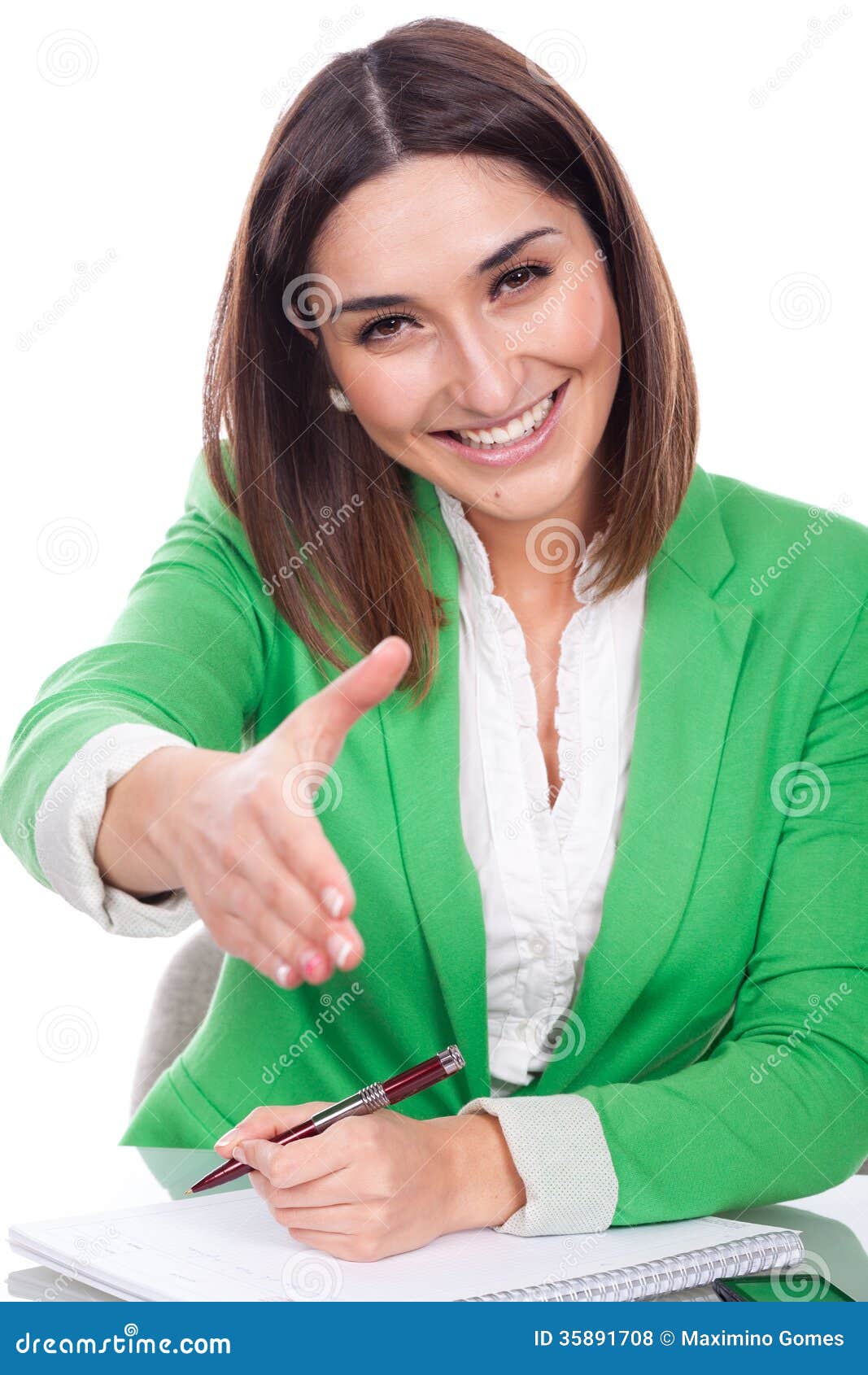 Executive Woman Giving a Shake Hand Stock Photo - Image of beauty ...