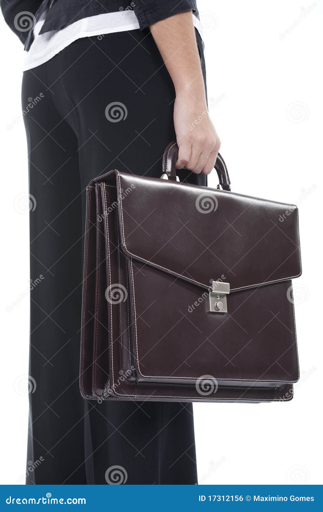 Executive Woman Holding a Briefcase Stock Photo - Image of luggage ...