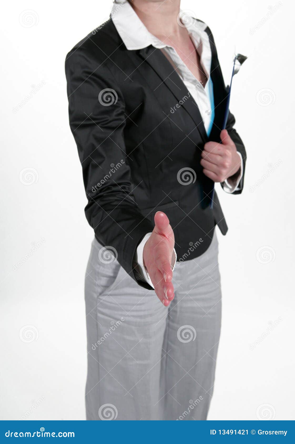 Executive Woman On A White Background Stock Image - Image of engineer ...