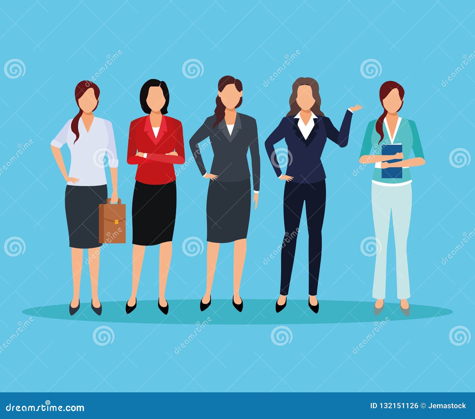 Executive women cartoon stock vector. Illustration of entrepreneur ...