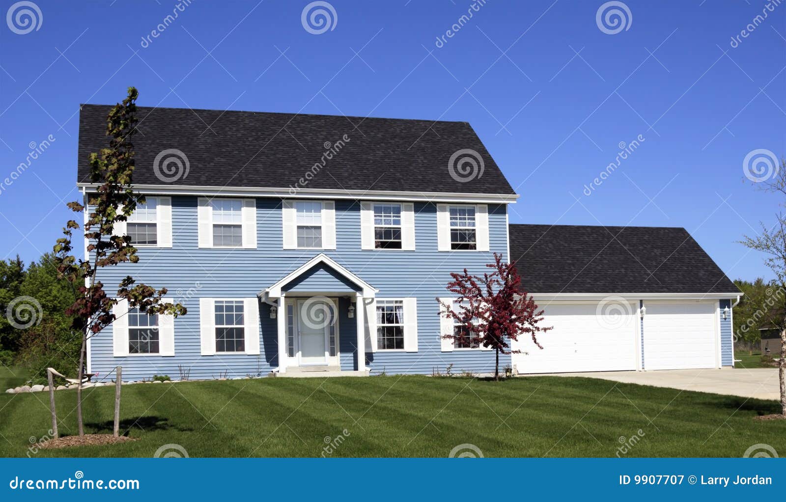 Executive Wood Estate stock image. Image of housing, landscaped - 9907707