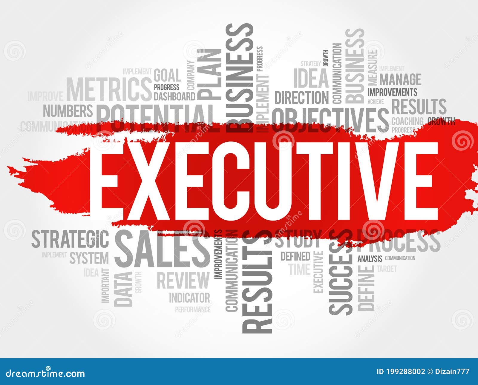 Executive Word Cloud Collage Stock Illustration - Illustration of ...