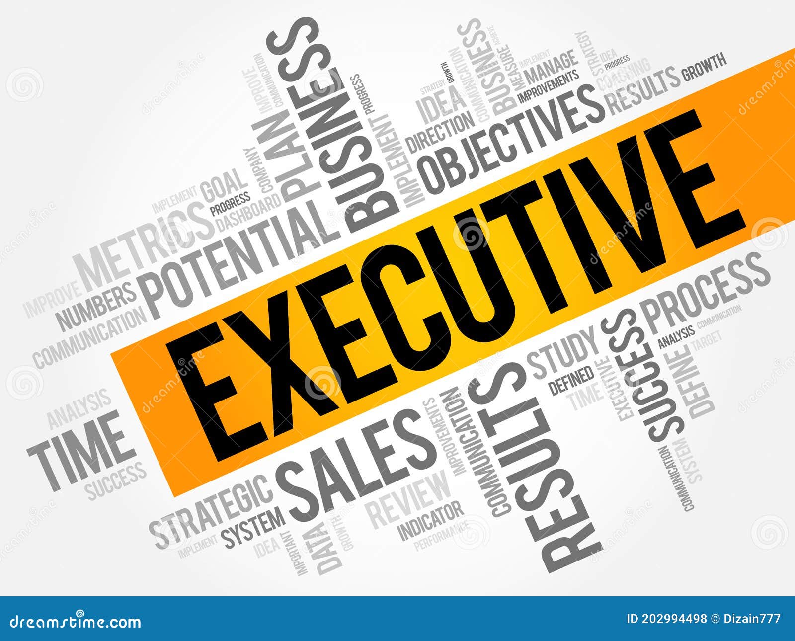 Executive Word Cloud Collage Stock Illustration - Illustration of ...