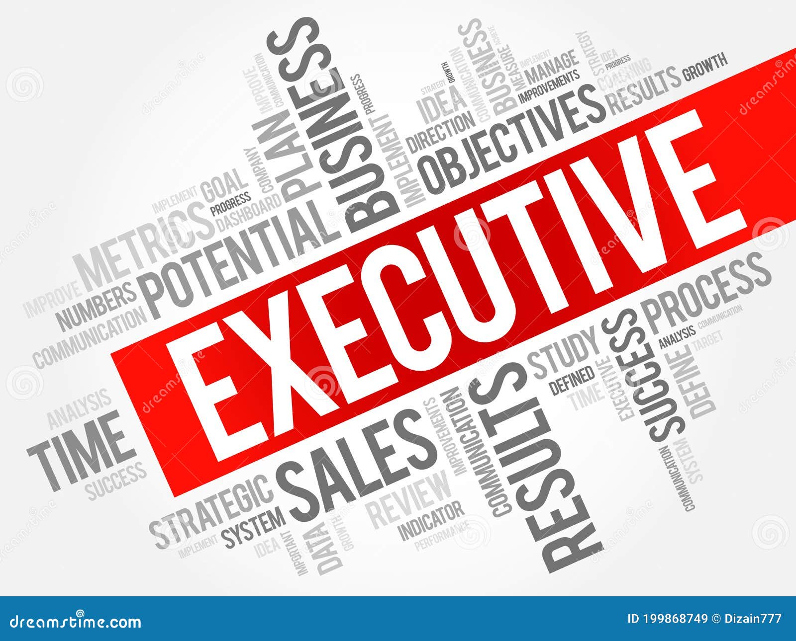 Executive word cloud stock illustration. Illustration of guide - 199868749