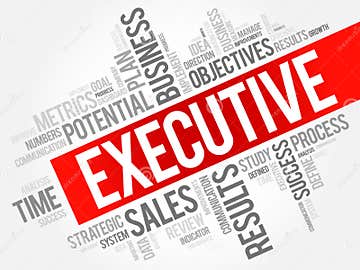 Executive word cloud stock illustration. Illustration of guide - 199868749