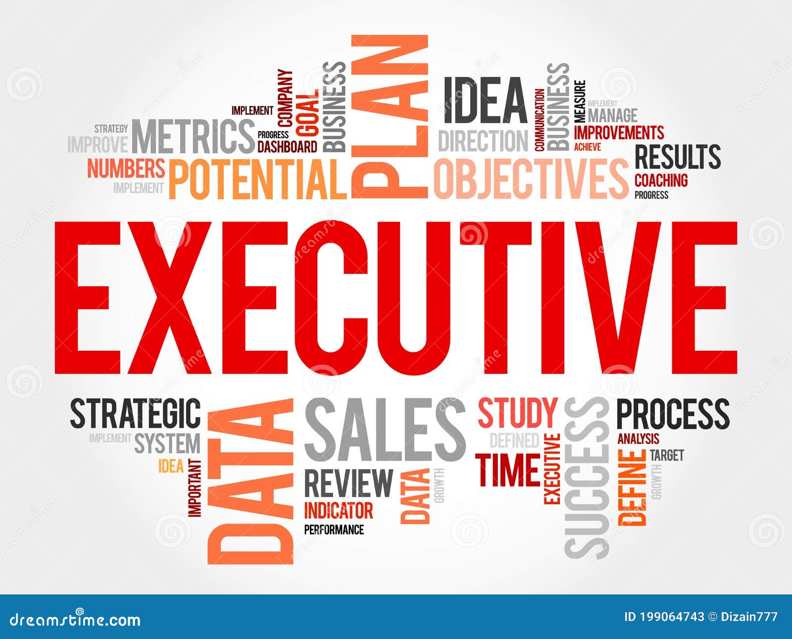 Executive word cloud stock illustration. Illustration of guide - 199064743
