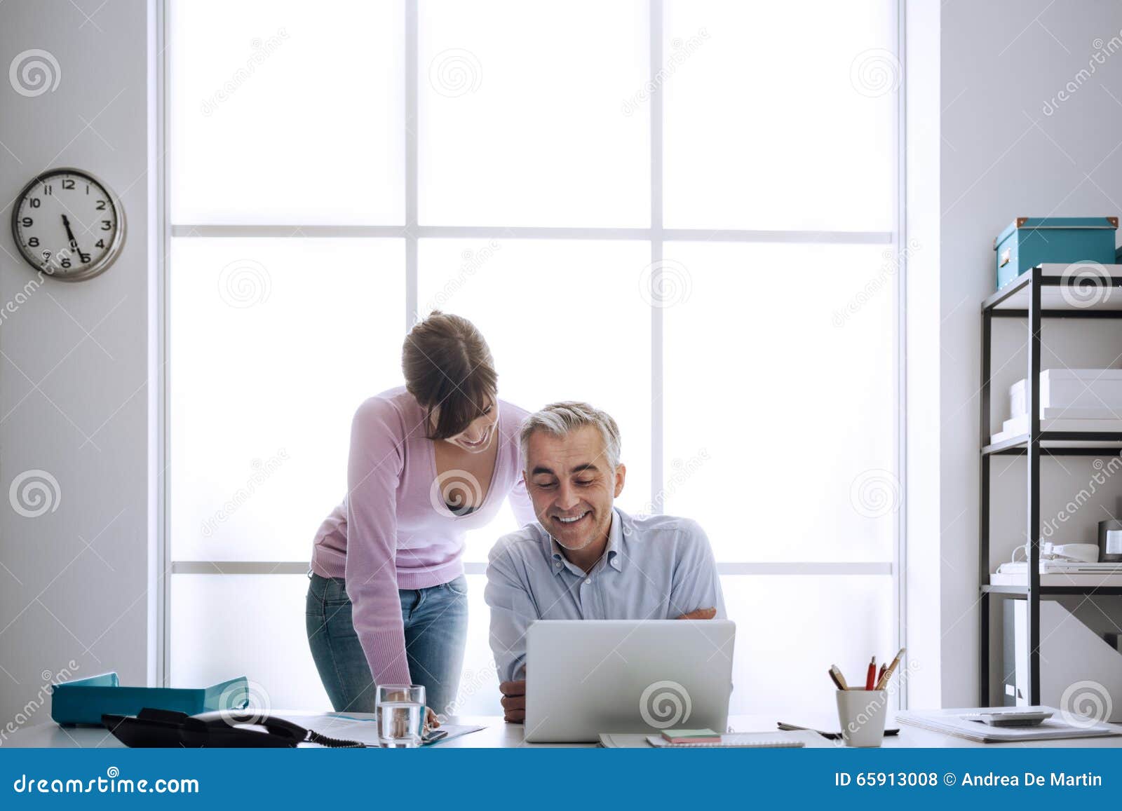 Executive at Work with His Assistant Stock Photo - Image of executive ...