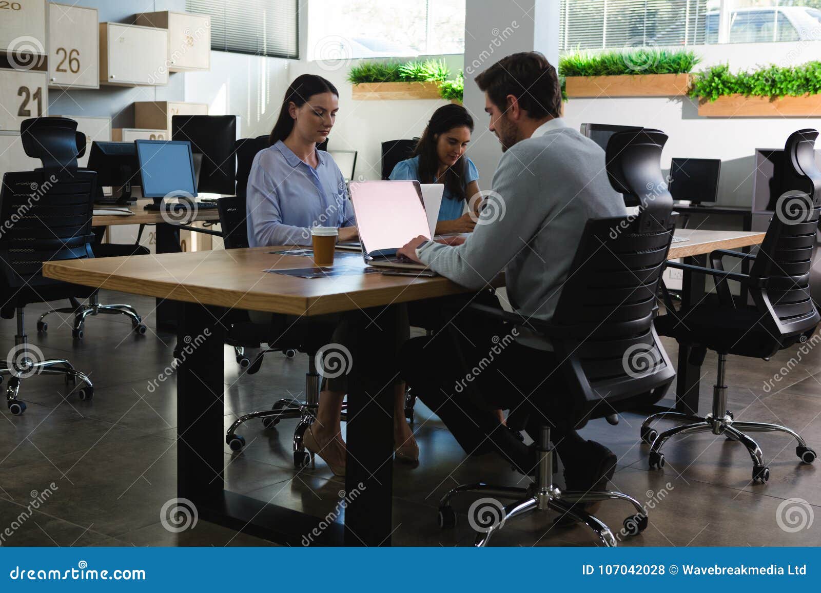 Executive Working on Laptop at Desk Stock Photo - Image of male, mature ...