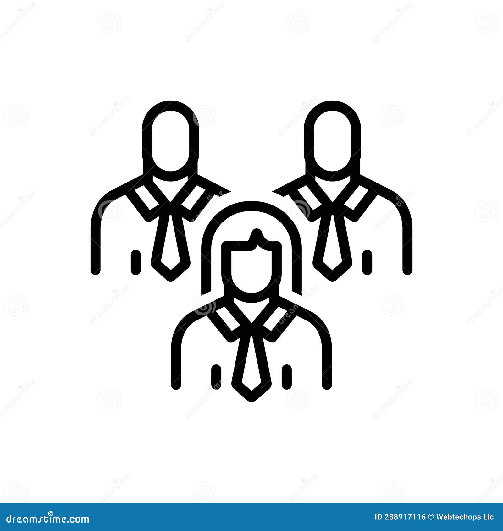 Black Line Icon for Executives, Administrative and Directors Stock ...