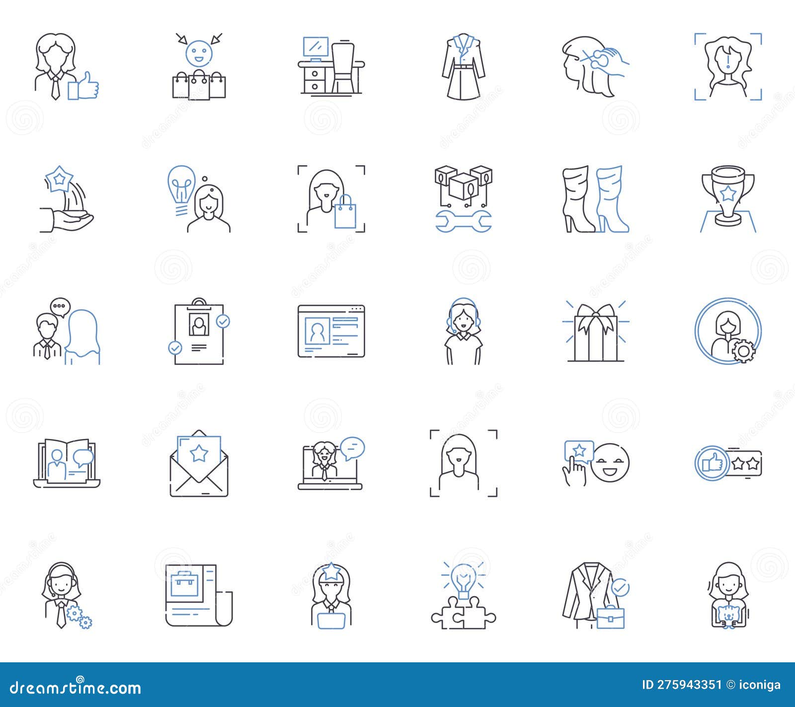 Executives Line Icons Collection. Leadership, Management, Strategy ...