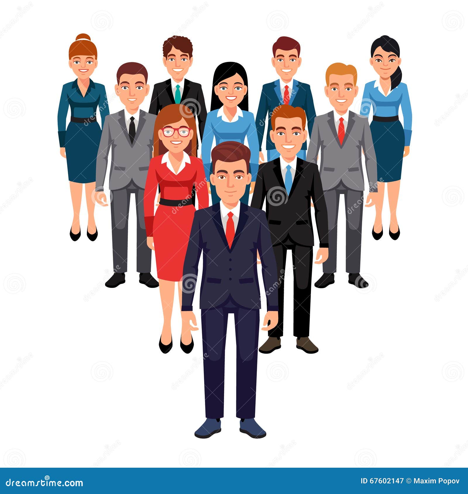 3D Man With Backup Team Royalty-Free Stock Photo | CartoonDealer.com ...