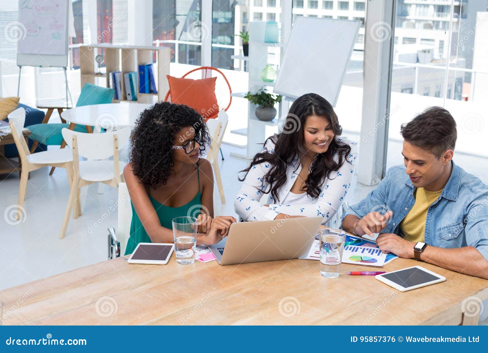 Executives Working Together in the Office Stock Photo - Image of female ...