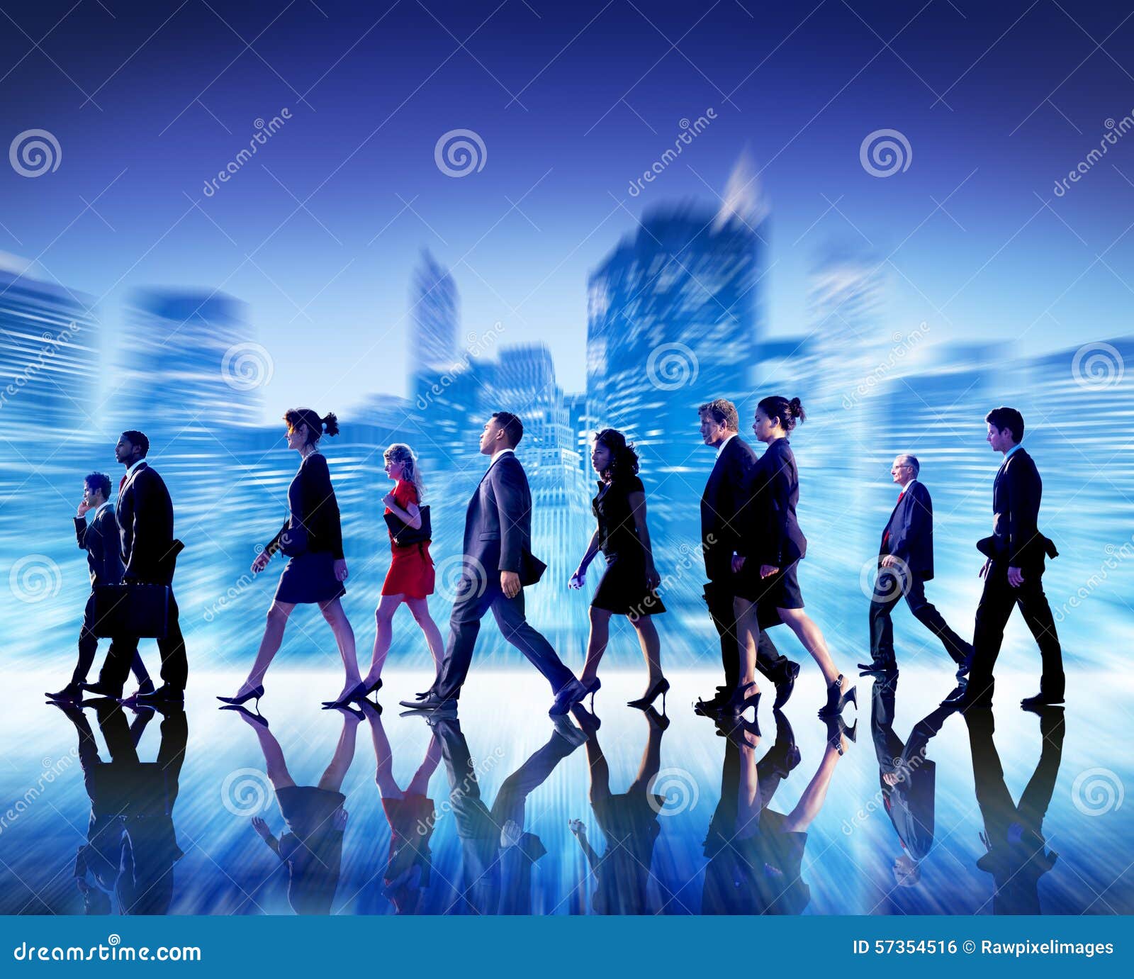 Executivos Da Arquitetura Da Cidade Team Concept Do Assinante Foto De