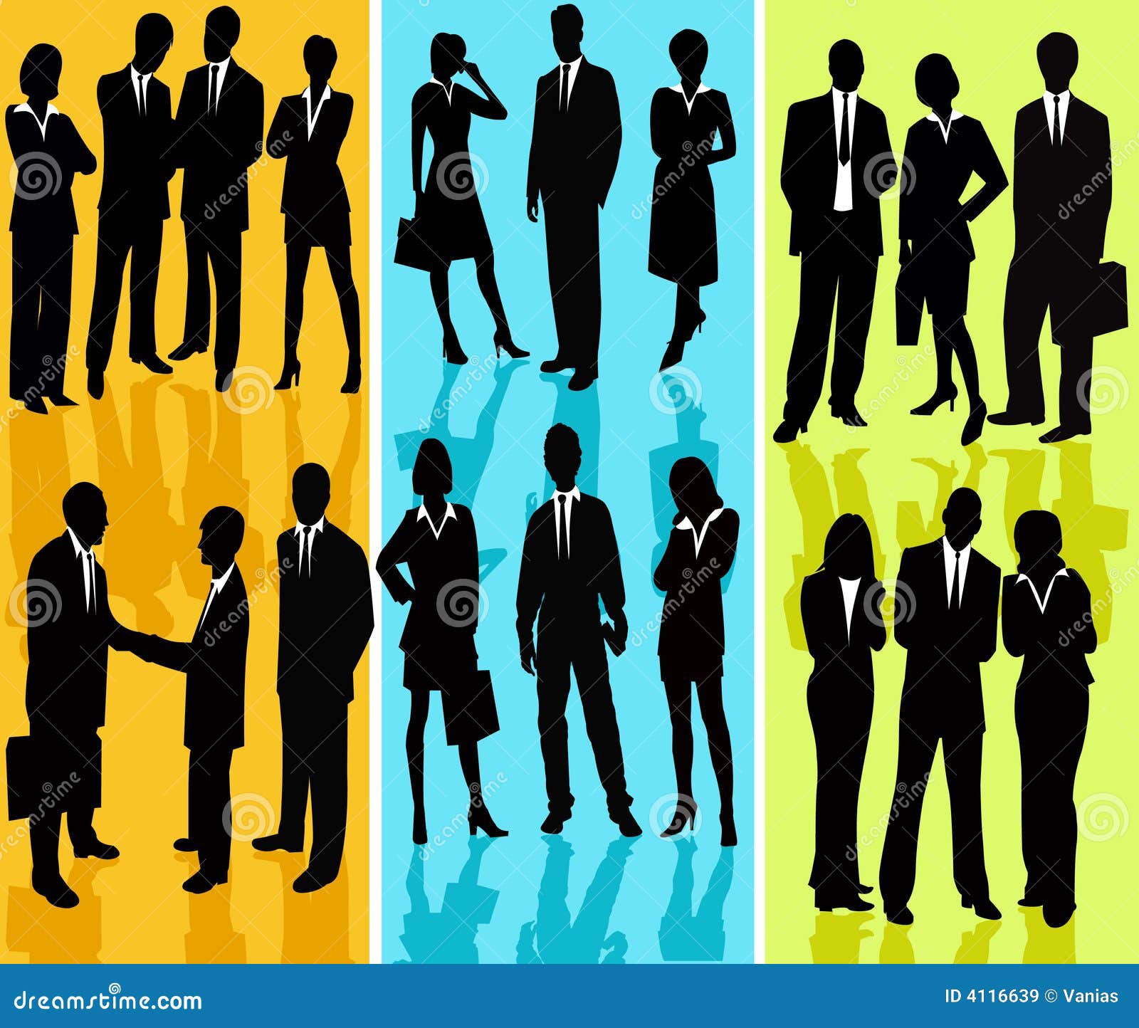 Executivos Silhueta Do Vetor Ilustração Do Vetor Ilustração De
