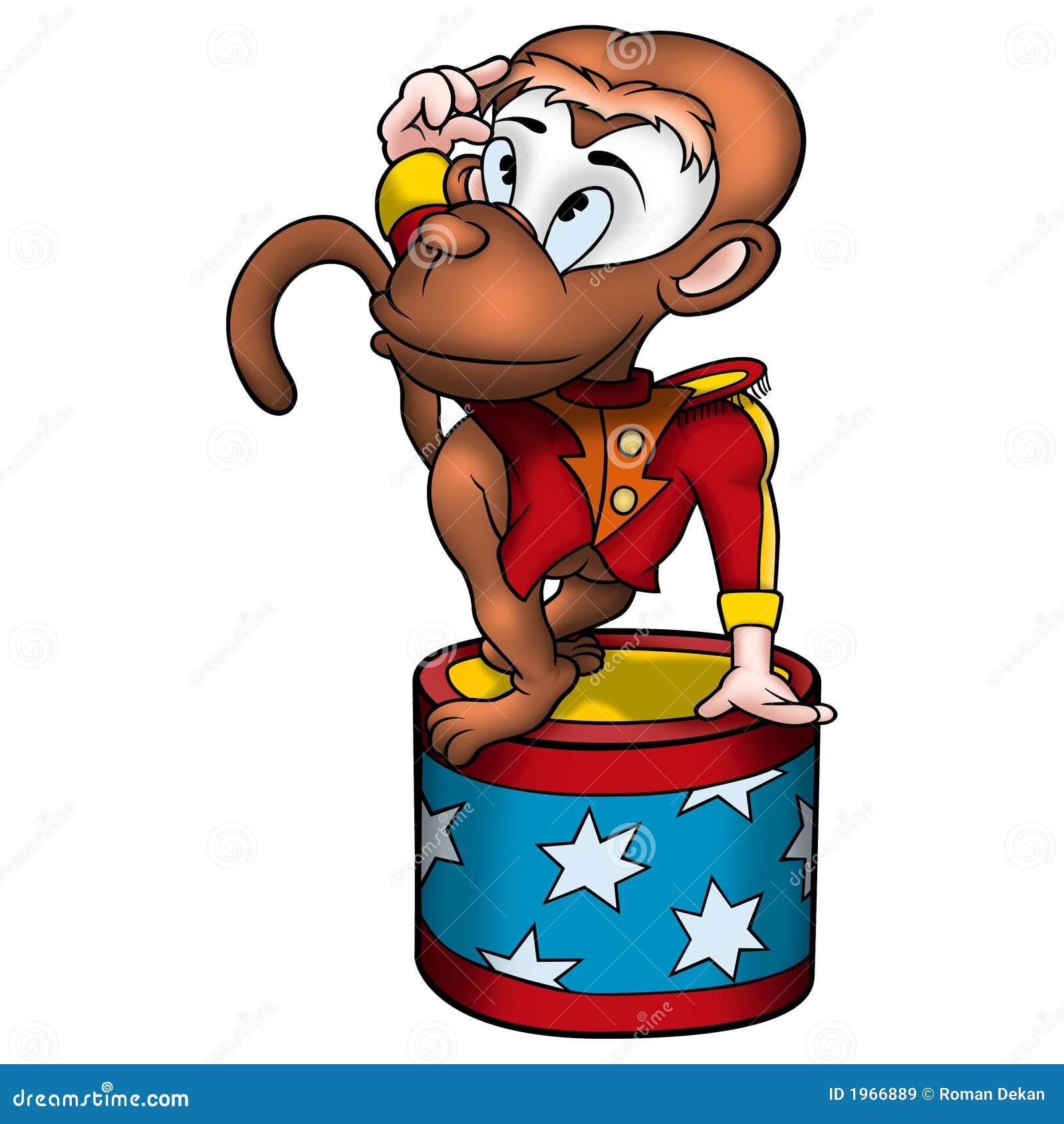 Executor De Circo Do Macaco Ilustração Stock - Ilustração de tolice ...