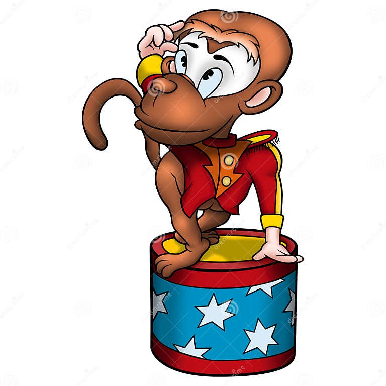 Executor De Circo Do Macaco Ilustração Stock - Ilustração de tolice ...