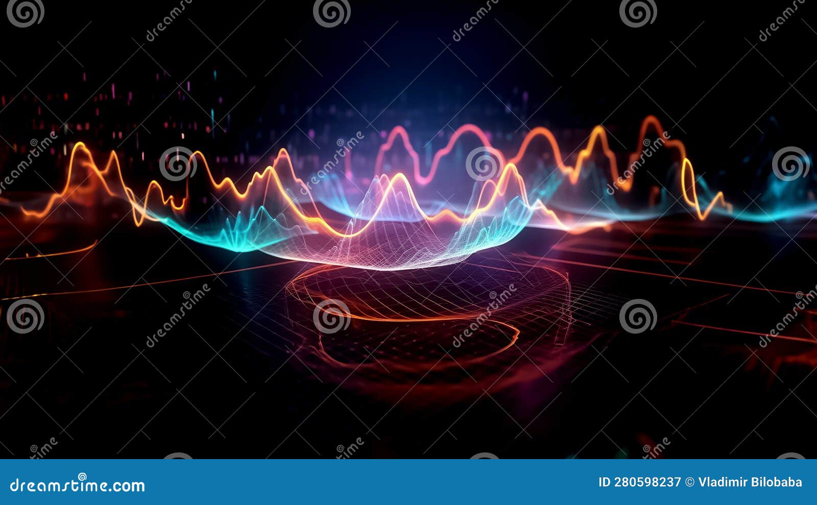 An Exemplary Generation of Audio Signals Stock Illustration ...