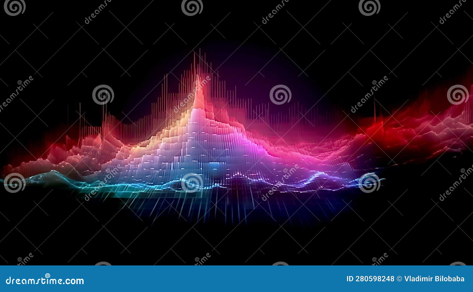 An Exemplary Generation of Audio Signals Stock Illustration ...