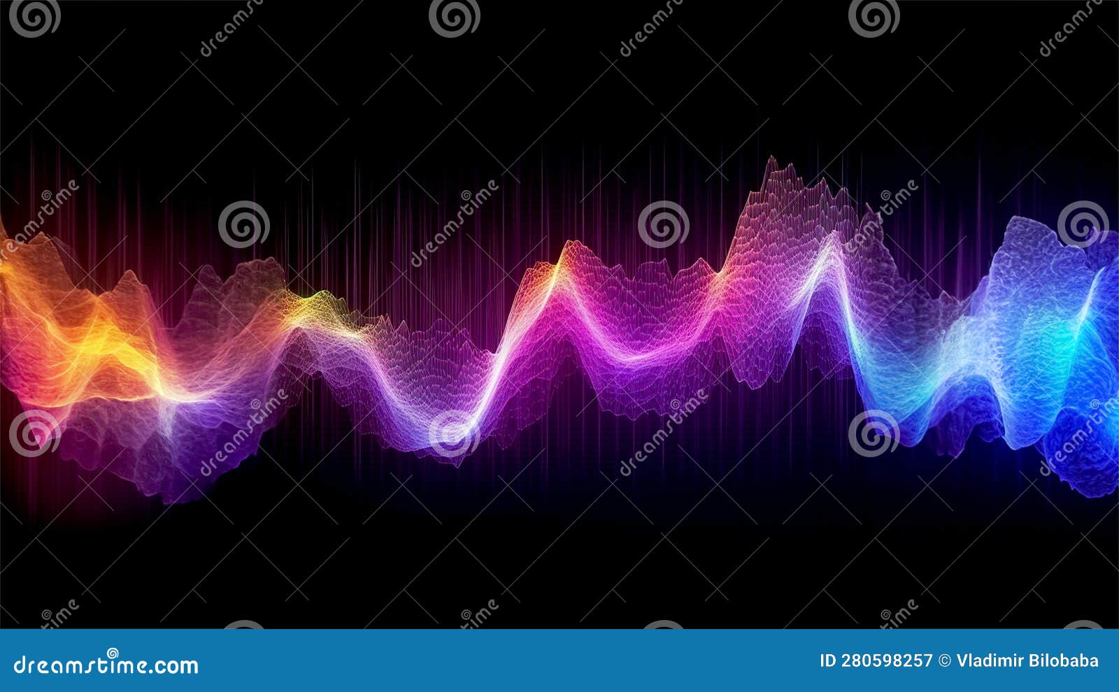 An Exemplary Generation of Audio Signals Stock Illustration ...