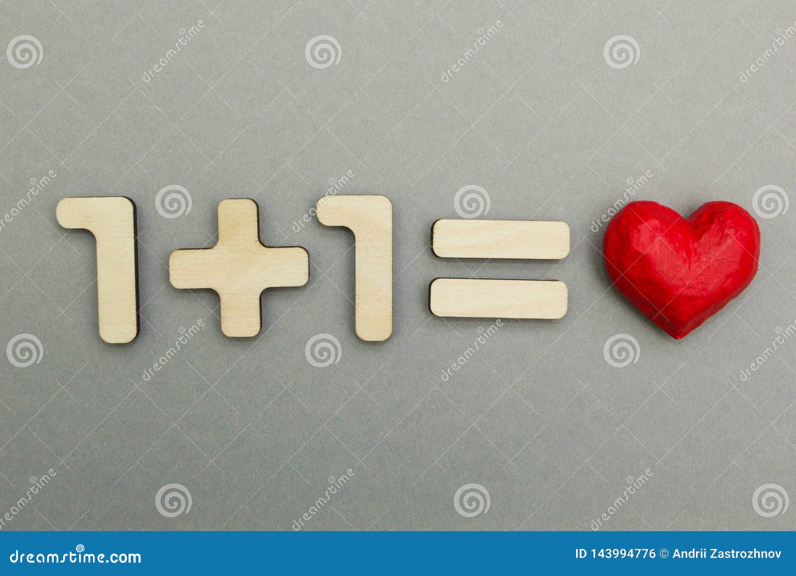 Exemple : Un Plus Un Est Exactement Amour Photo stock - Image du santé ...