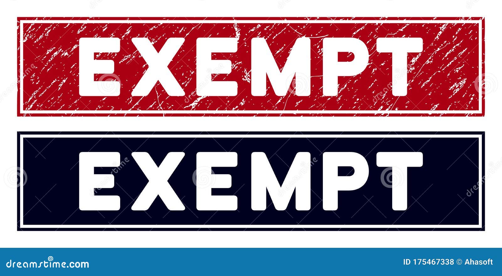 Grunge Exempt Rectangular Watermark Stock Illustration - Illustration ...