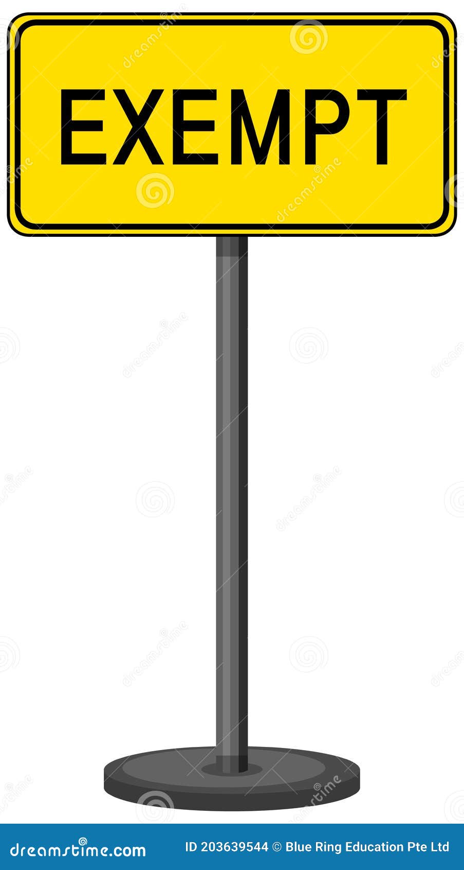 Exempt Sign Isolated on White Background Stock Vector - Illustration of ...