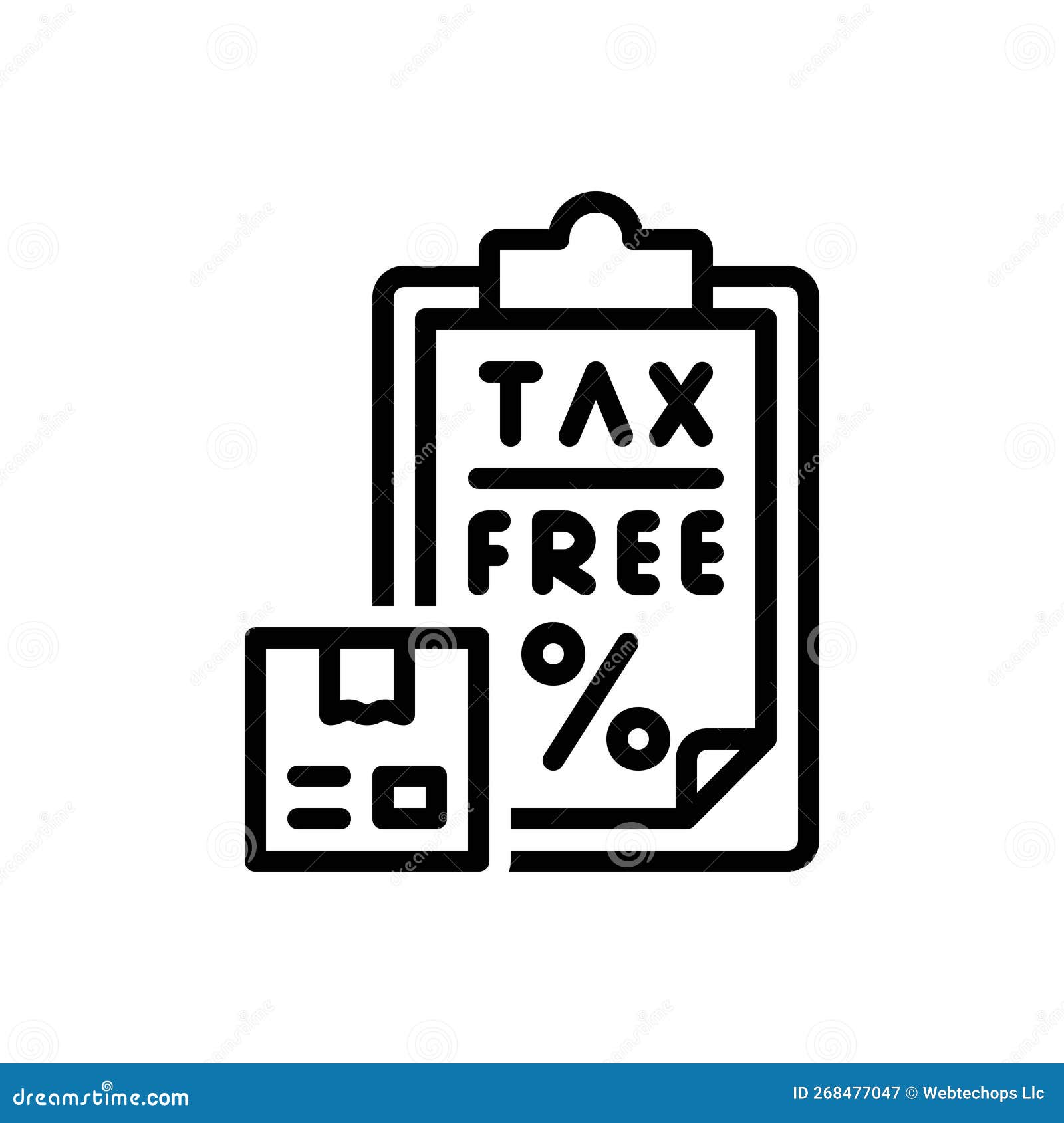 Black Line Icon for Exemption, Discount and Save Stock Vector ...