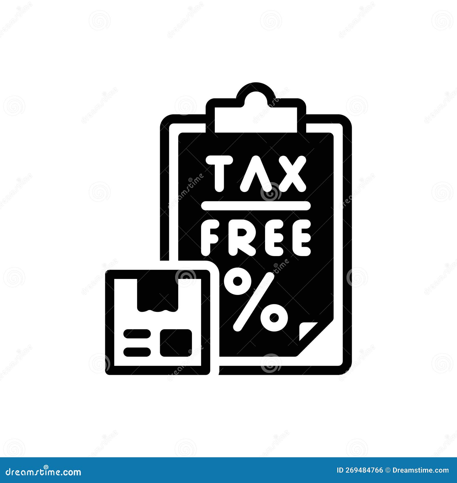 Black Solid Icon for Exemption, Discount and Taxation Stock Vector ...