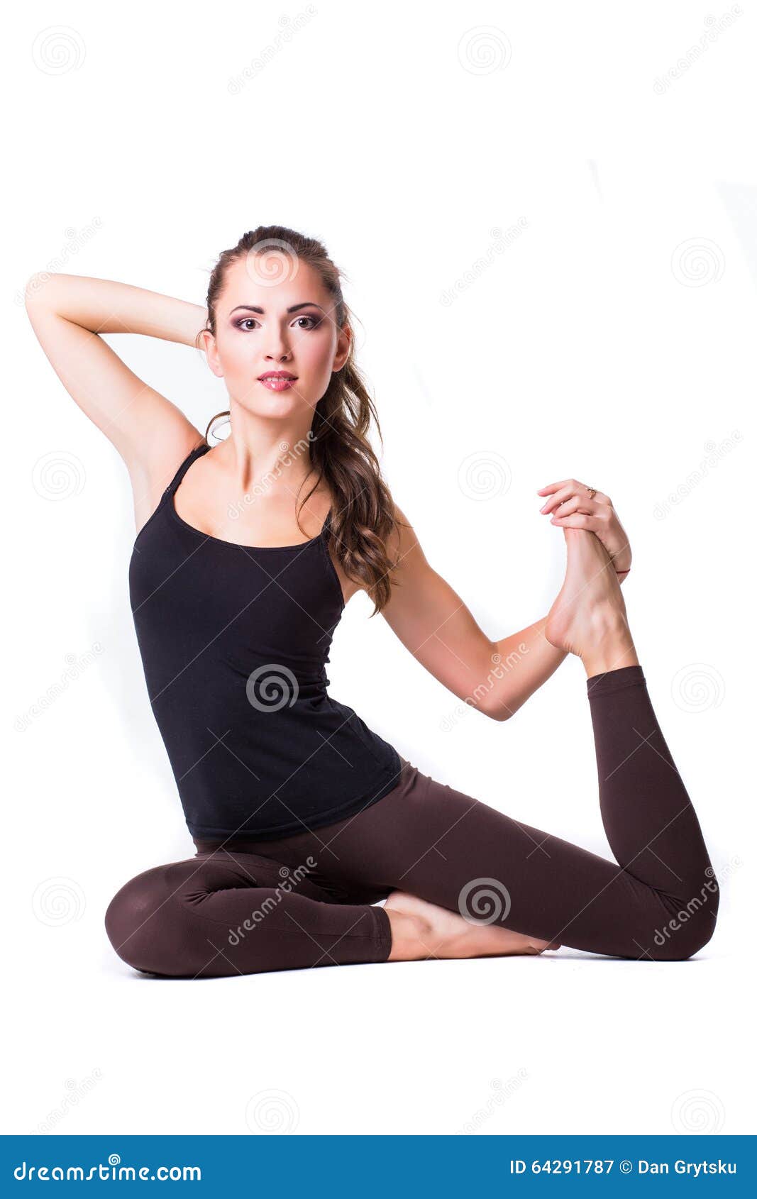 Exercice De Femme De Fitnes Image stock - Image du regarder, copie ...