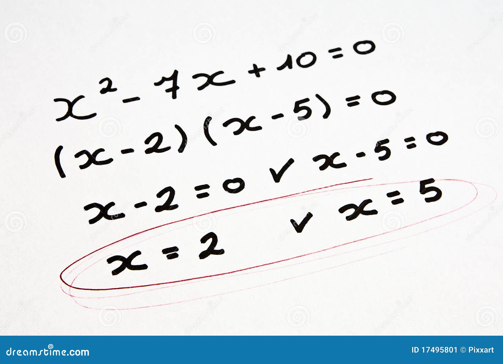Exercice de maths image stock. Image du exercice, étudier - 17495801
