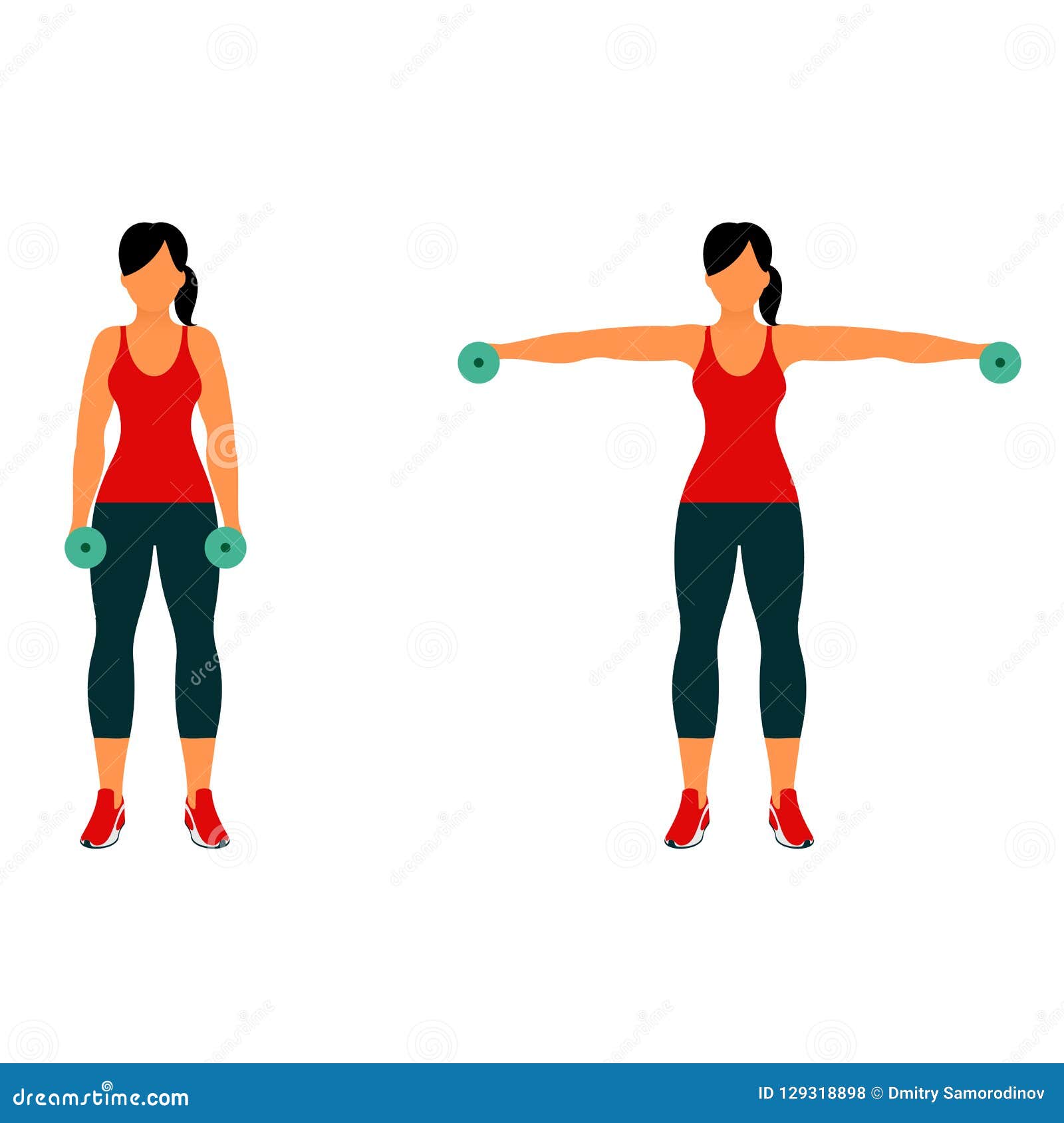 Exercices De Forme Physique Pour Le Corps Fort Et Beau Illustration ...