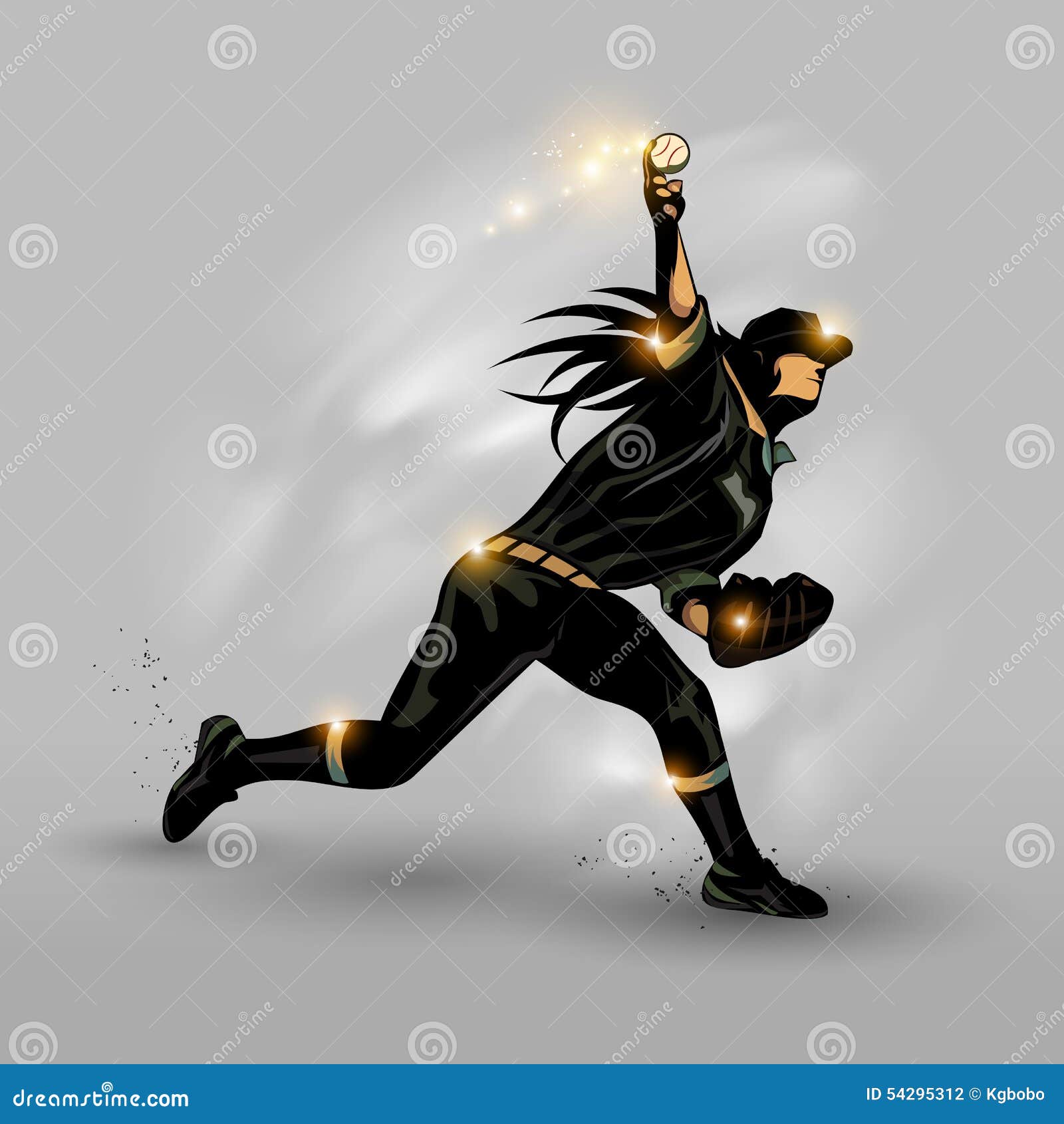 Exercices De Tangage De Base-ball Illustration de Vecteur ...