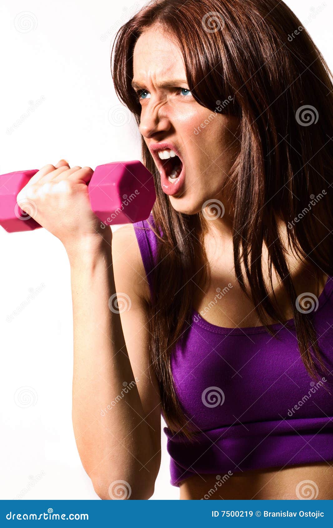 Exercise stock image. Image of strong, woman, studio, strength - 7500219