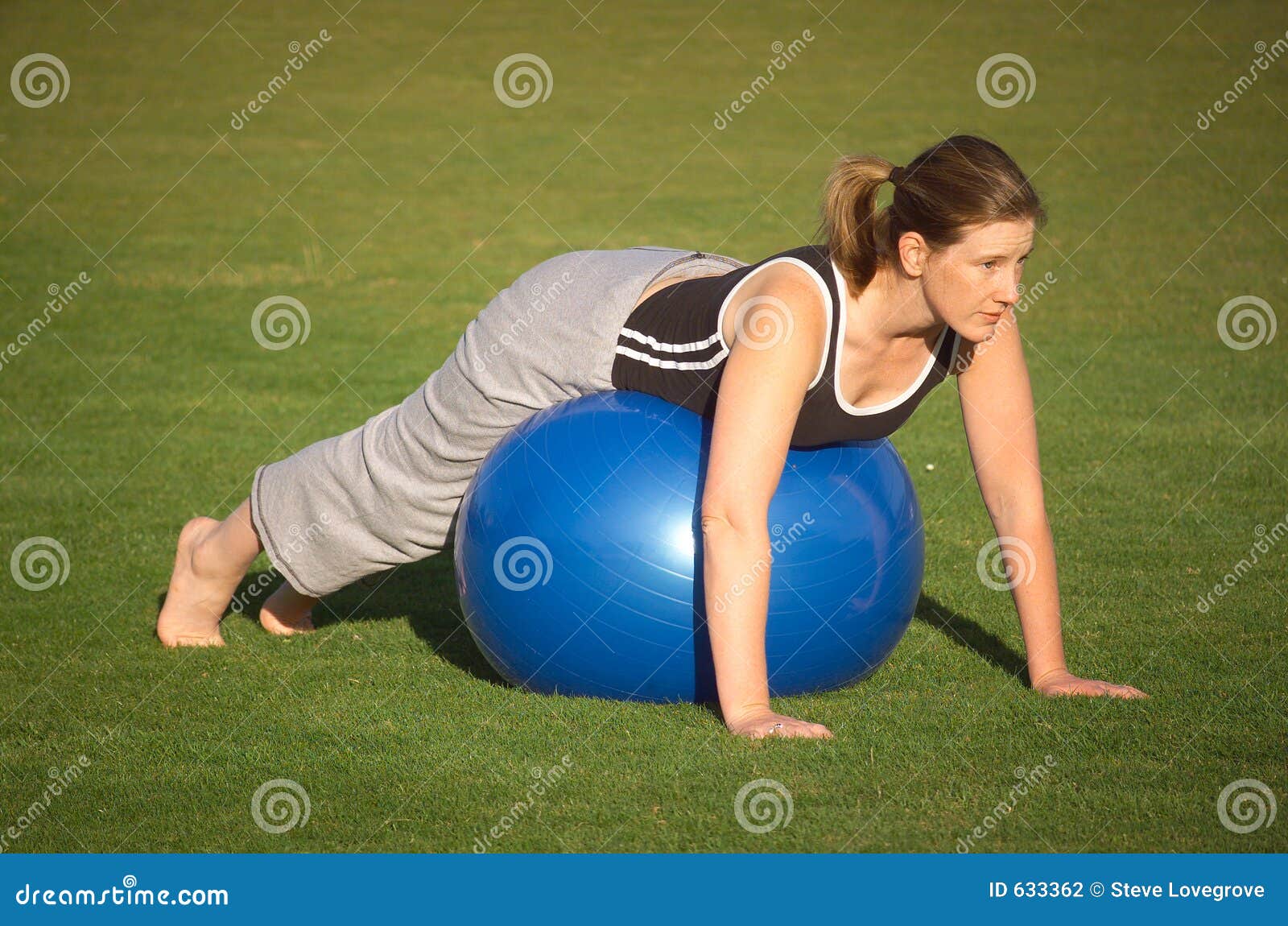 Exercise Ball stock photo. Image of training, woman, blue - 633362