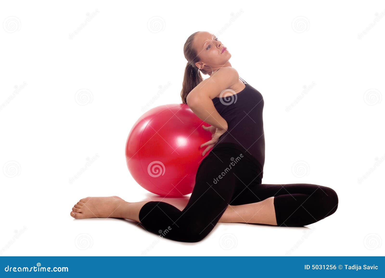 Exercise ball rollout stock photo. Image of muscle, athletic - 5031256