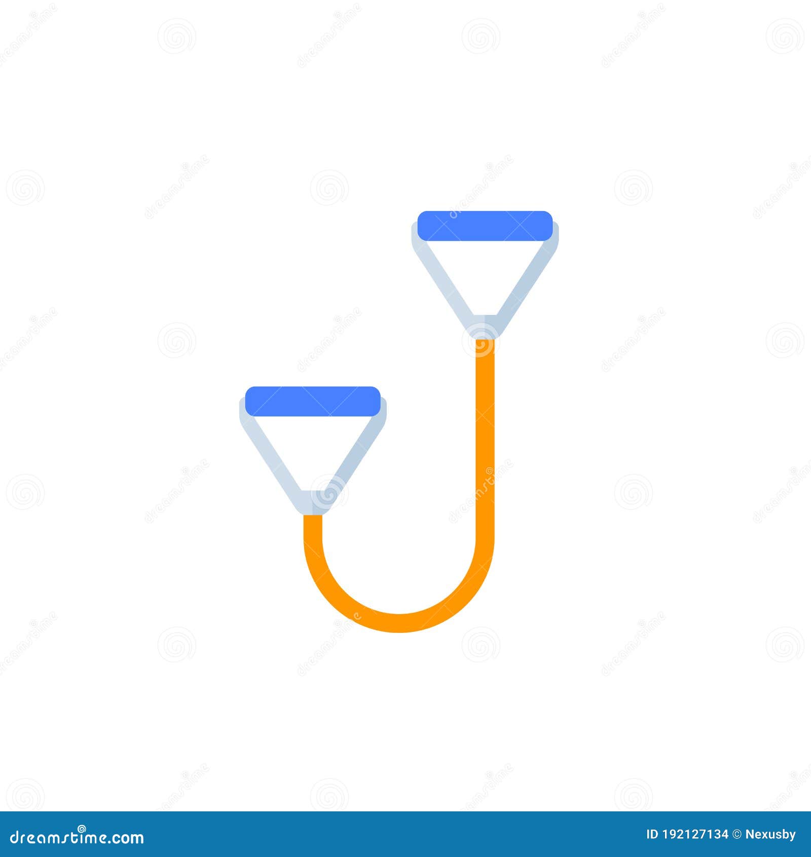 Exercise Band, Vector Flat Icon Stock Vector - Illustration of vector ...