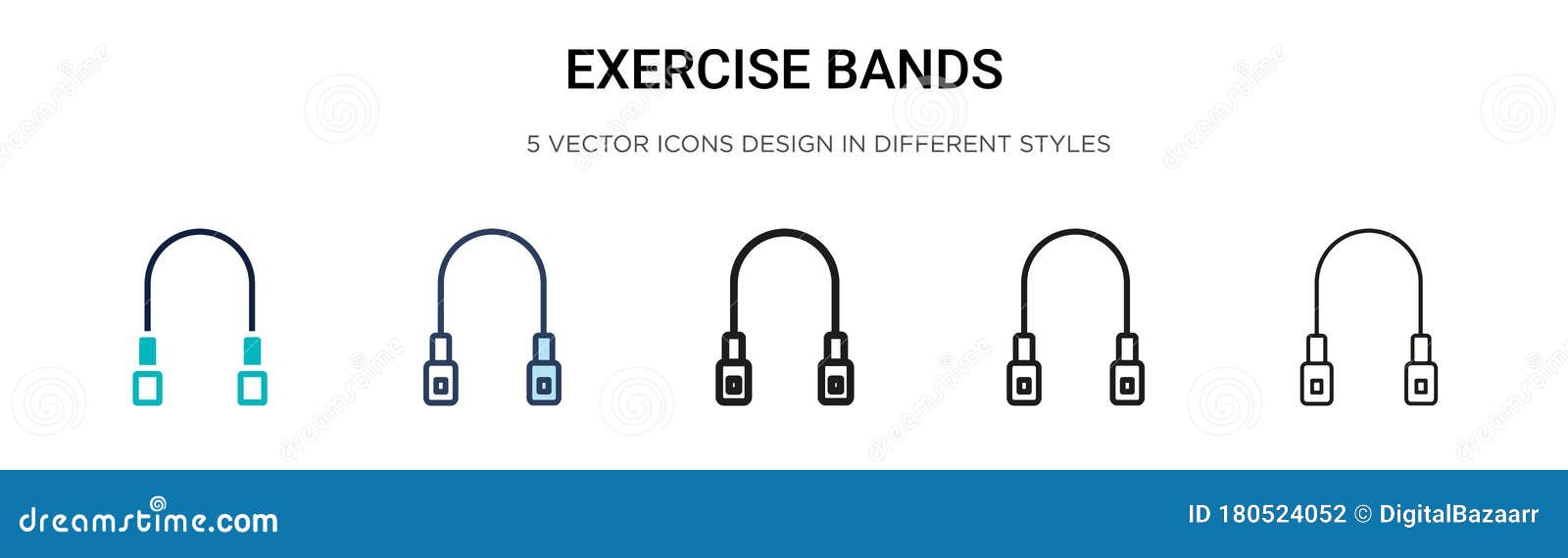 Exercise Bands Icon in Filled, Thin Line, Outline and Stroke Style ...