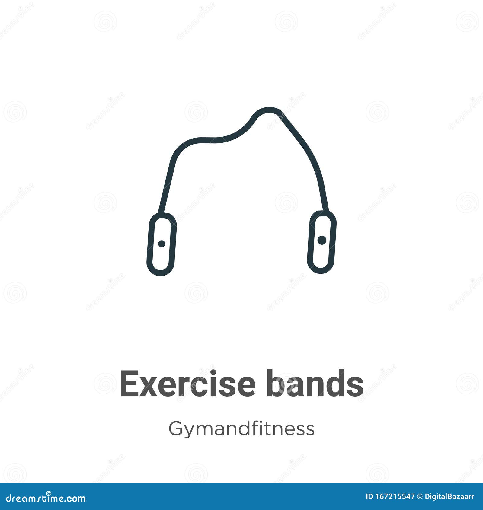 Exercise Bands Outline Vector Icon. Thin Line Black Exercise Bands Icon ...